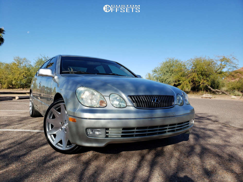 2002 Lexus GS300 with 20x8.5 35 MRR Hr3 and 245/35R20 Vogue Signature V ...