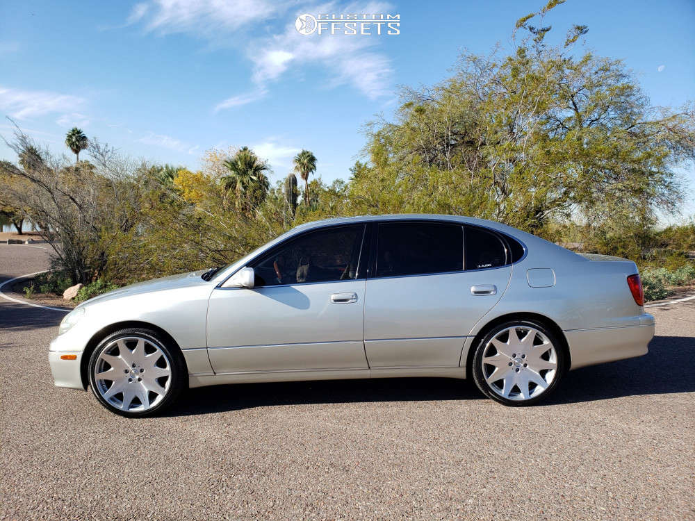 2002 Lexus GS300 with 20x8.5 35 MRR Hr3 and 245/35R20 Vogue Signature V ...