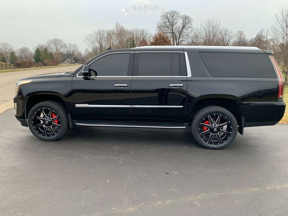 2019 Cadillac Escalade ESV with 22x9.5 25 Fuel Maverick and 305/45R22 ...
