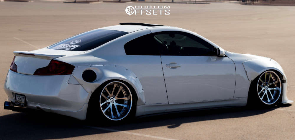 2006 INFINITI G35 with 19x10 25 Weds Lxz and 245/35R19 Michelin Pilot ...