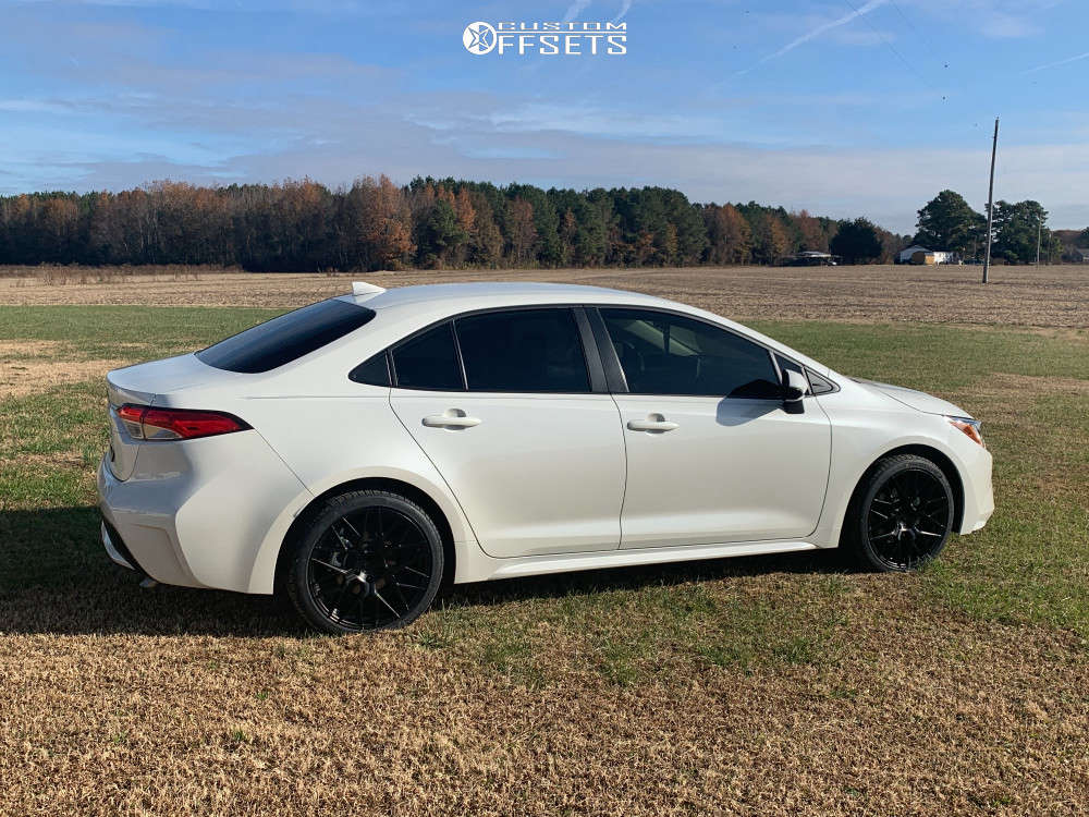 2020 Toyota Corolla with 18x8 35 Aodhan Ls009 and 225/40R18 Nankang NS ...