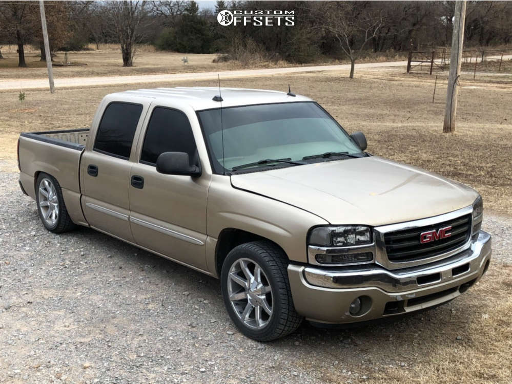 2005 GMC Sierra 1500 Classic with 20x8.5 10 KMC Slide and 255/40R20 ...