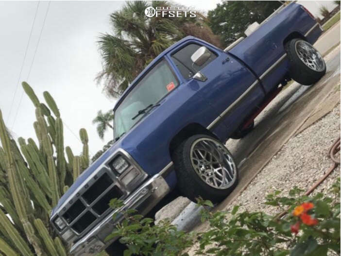 1990 Dodge D250 with 22x12 -44 XD Grenade and 285/35R22 Nexen Roadian ...