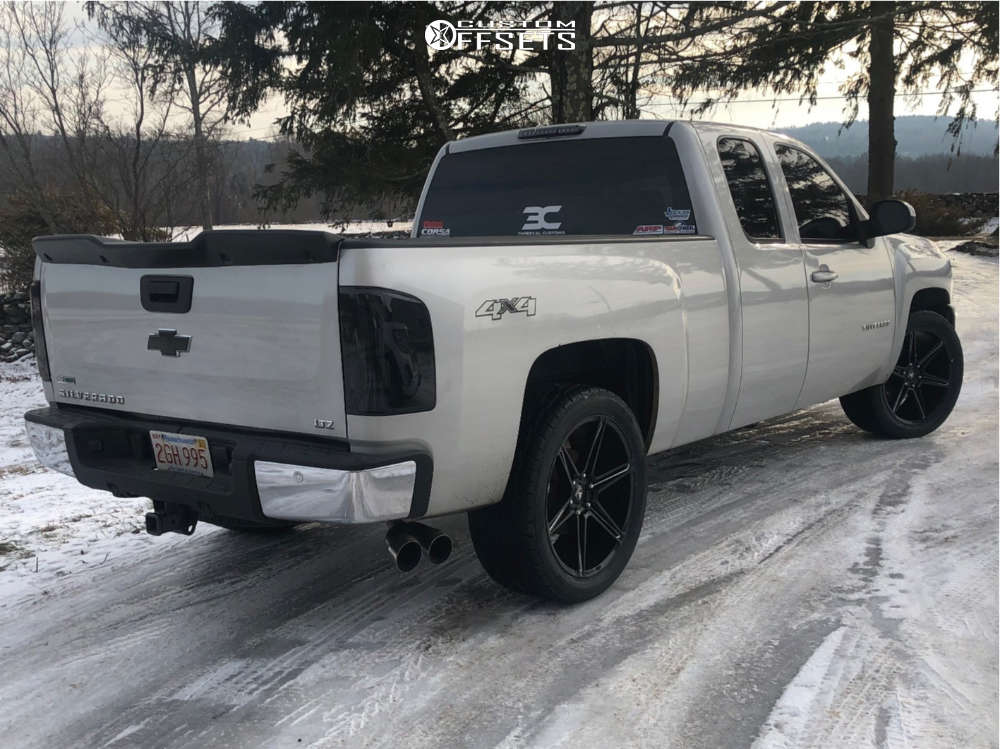 2010 Chevrolet Silverado 1500 with 22x10 30 Asanti Black Abl-25 and 305 ...