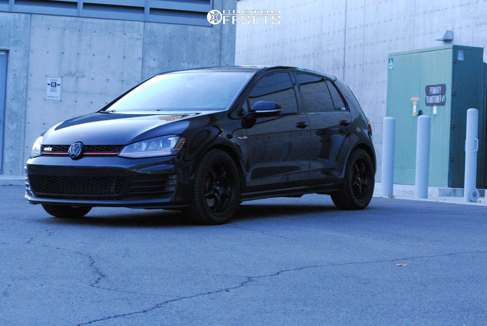 2015 Volkswagen GTI with 17x8 45 Motegi Mr131 and 245/45R17 Bridgestone ...