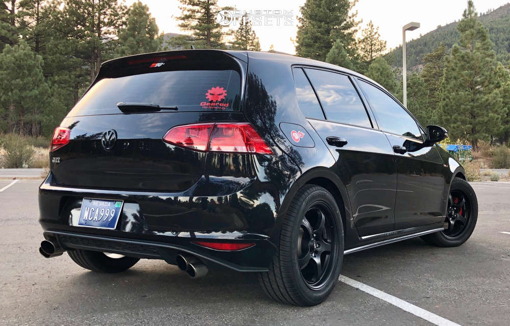 2015 Volkswagen GTI with 17x8 45 Motegi Mr131 and 245/45R17 Bridgestone ...