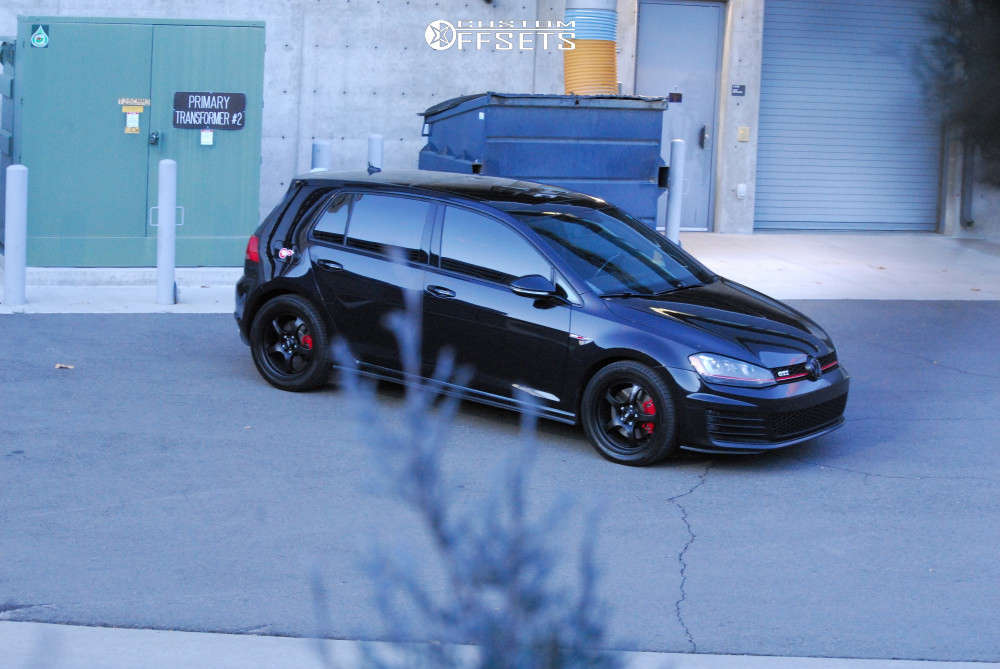 2015 Volkswagen GTI with 17x8 45 Motegi Mr131 and 245/45R17 Bridgestone ...