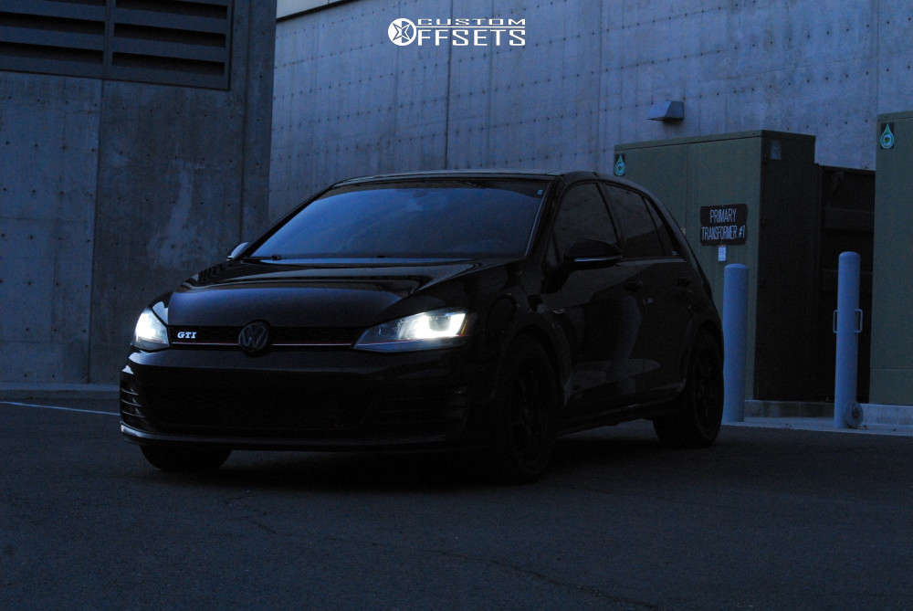 2015 Volkswagen GTI with 17x8 45 Motegi Mr131 and 245/45R17 Bridgestone ...