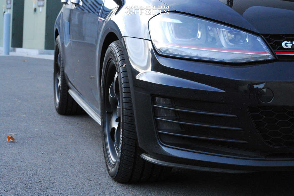 2015 Volkswagen GTI with 17x8 45 Motegi Mr131 and 245/45R17 Bridgestone ...