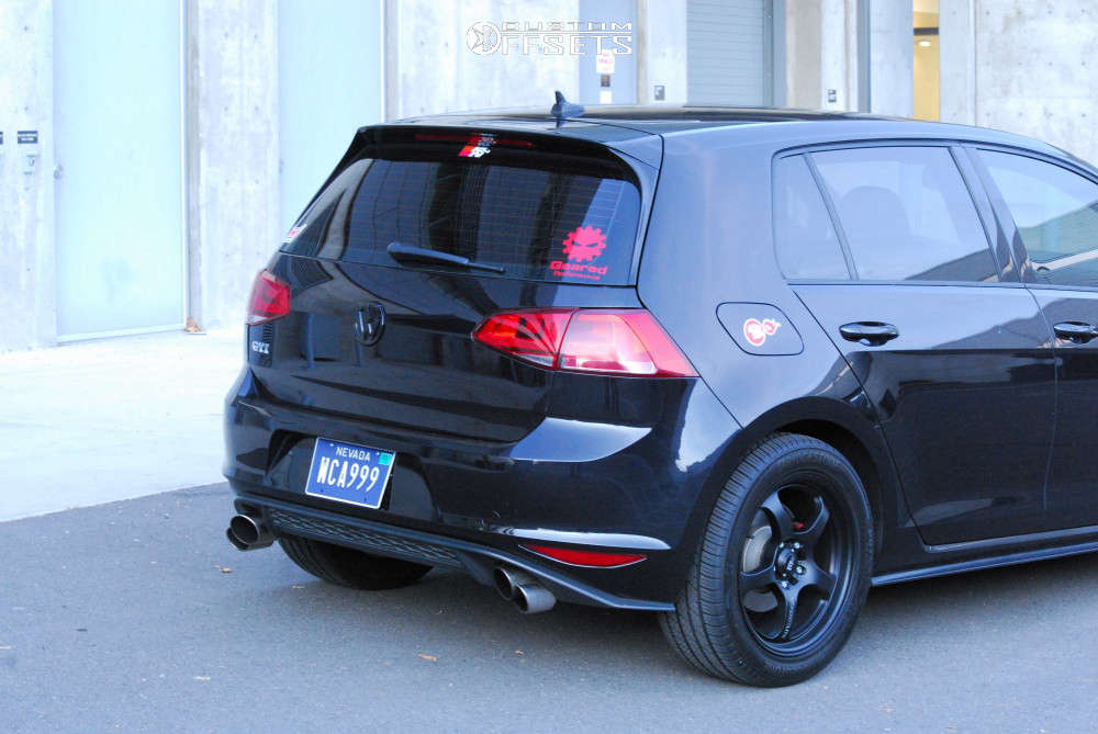 2015 Volkswagen GTI with 17x8 45 Motegi Mr131 and 245/45R17 Bridgestone ...