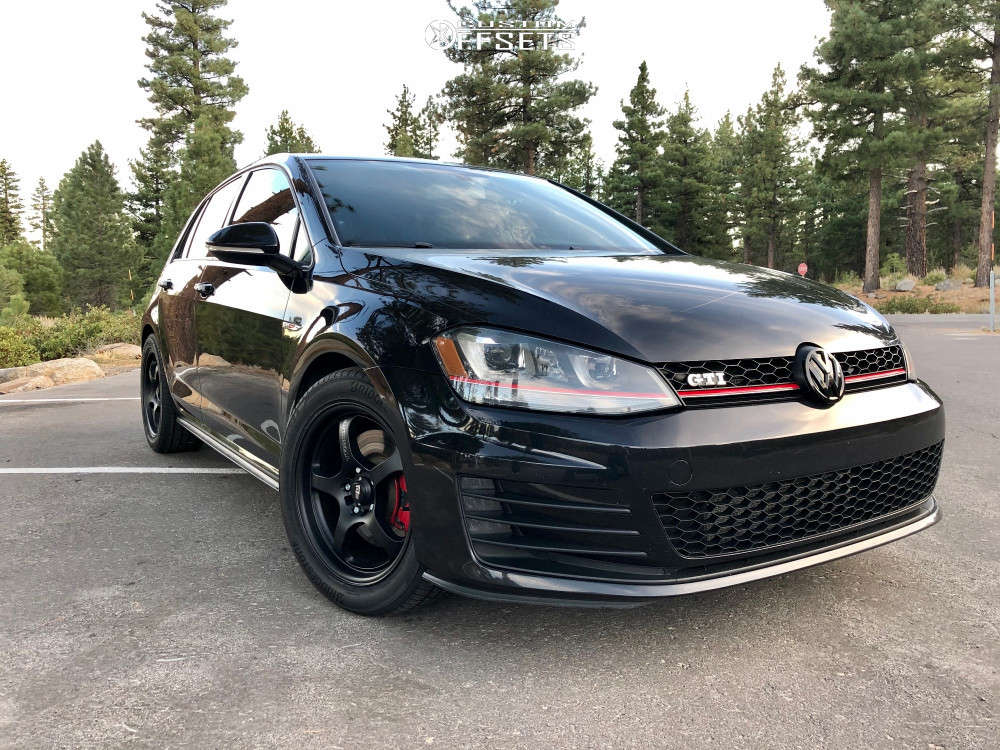2015 Volkswagen GTI with 17x8 45 Motegi Mr131 and 245/45R17 Bridgestone ...