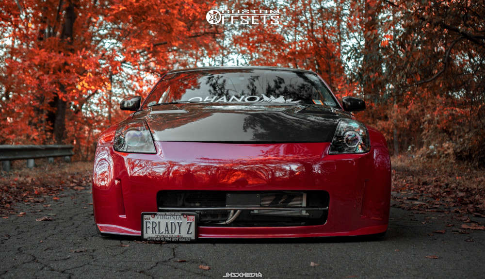 2007 Nissan 350Z with 18x9.5 10 Cosmis Racing XT-006R and 255/35R18 ...