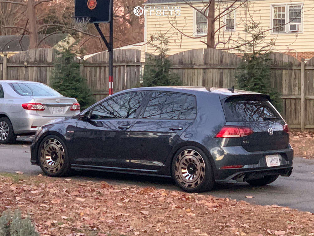 2018 Volkswagen GTI with 19x8.5 35 Radi8 R8t12 and 255/50R19 Continental ExtremeContact DWS06 ...