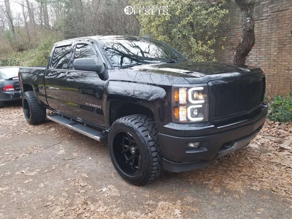 2014 Chevrolet Silverado 1500 with 20x12 -44 Hostile Rage and 33/12 ...