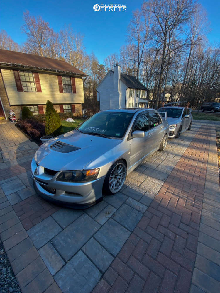2003 Mitsubishi Lancer with 18x9.5 35 Cosmis Racing R1 and 225/35R18 ...