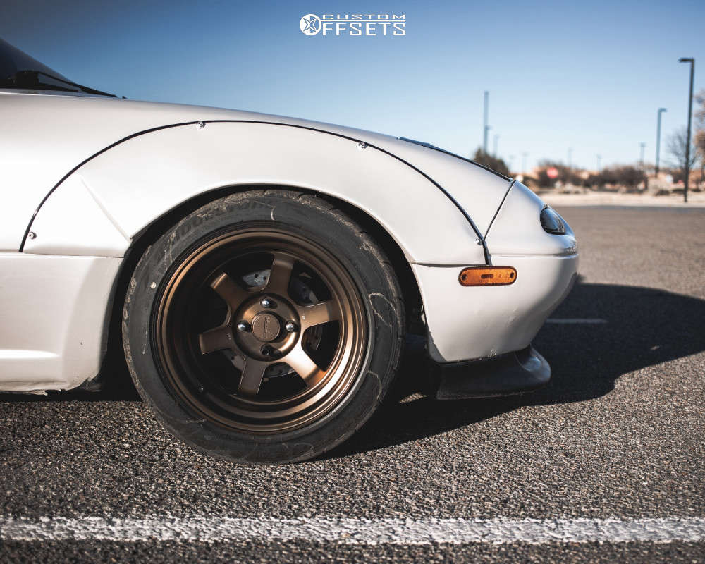 1991 Mazda MX-5 Miata with 15x9 0 Rota Grid V and 205/50R15 Bridgestone ...