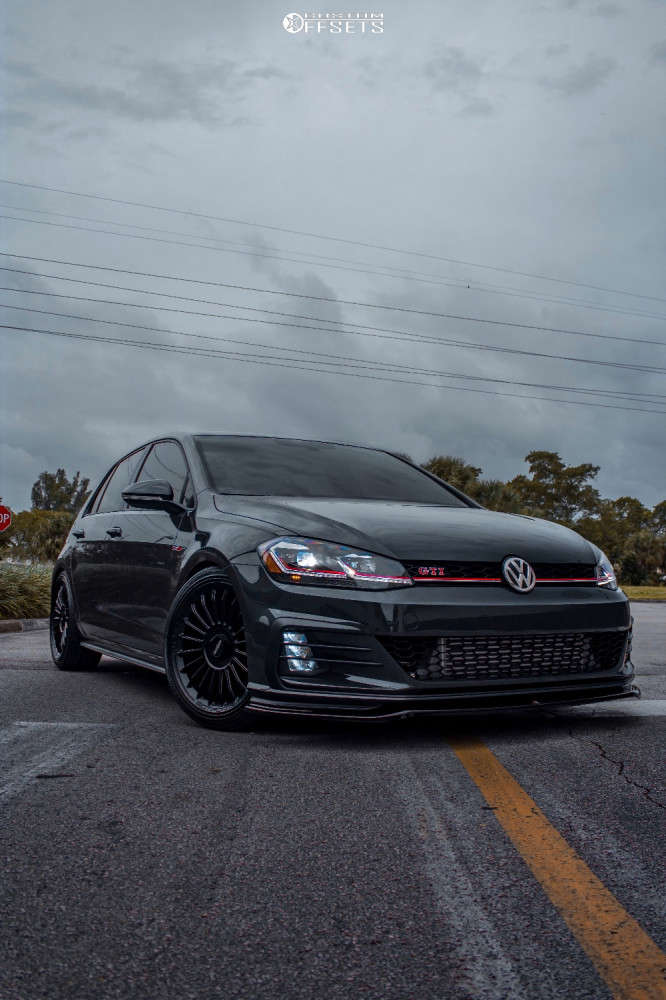 2019 Volkswagen GTI with 19x8.5 45 Rotiform Buc-m and 235/35R19 Kumho ...