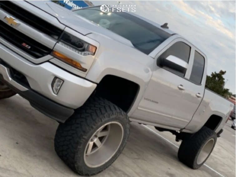 2016 Chevrolet Silverado 1500 with 22x14 -76 Moto Metal Mo962 and 375/45R22 Nitto Trail Grappler ...
