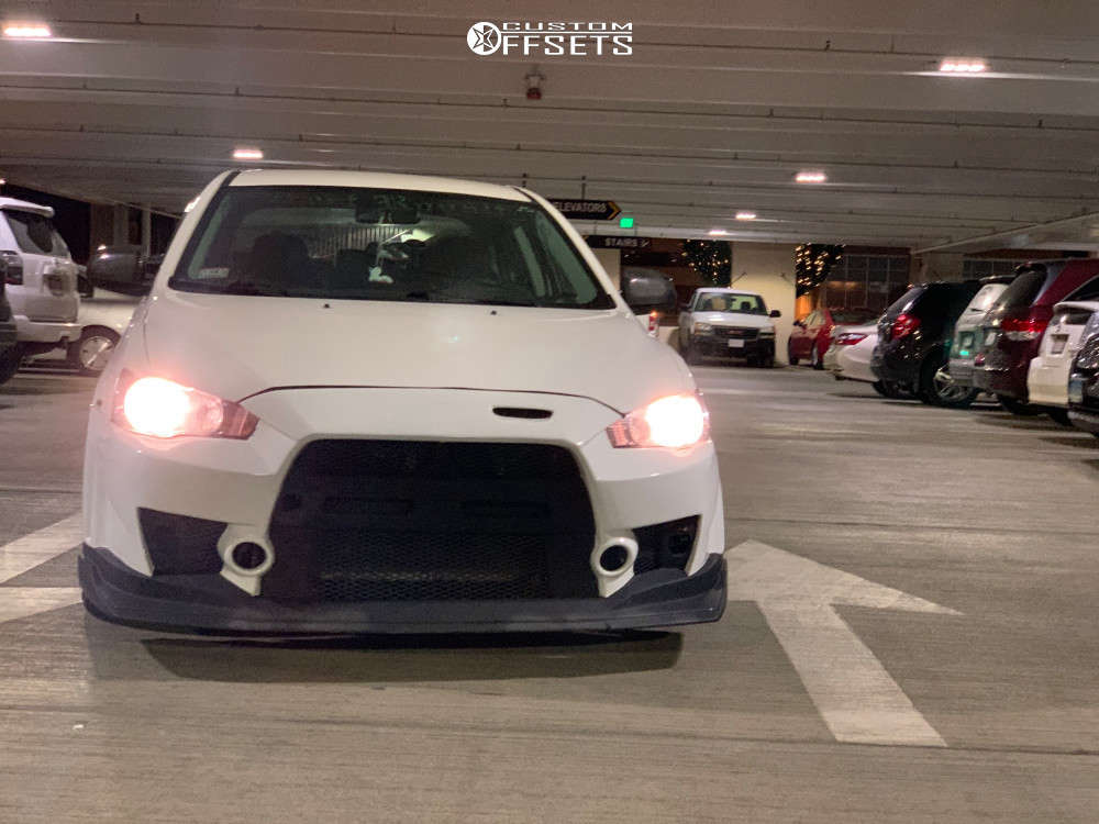 2014 Mitsubishi Lancer with 18x10 25 XXR 521 and 235/35R18 Nankang As-1 ...