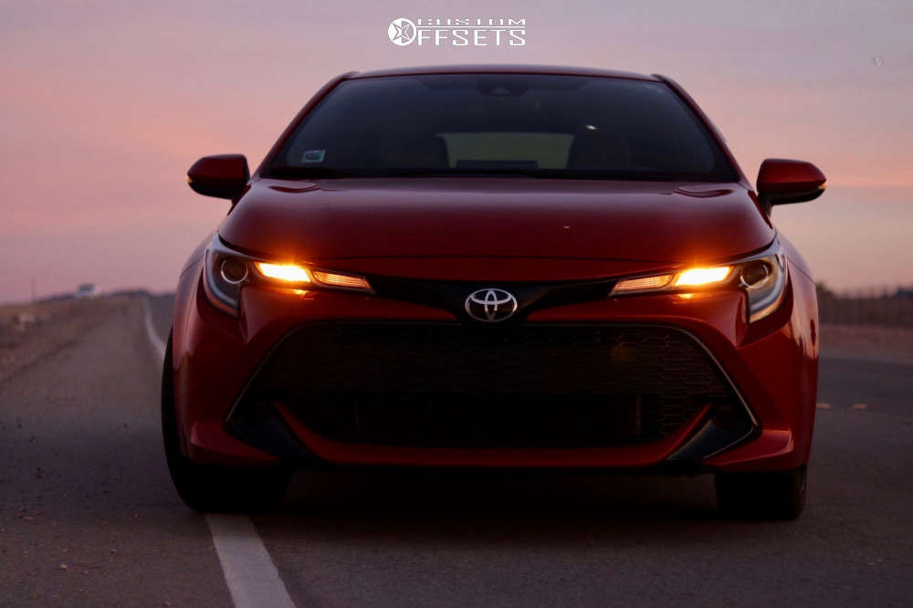 2019 Toyota Corolla with 18x8 35 Enkei Raijin and 235/45R18 Goodyear ...