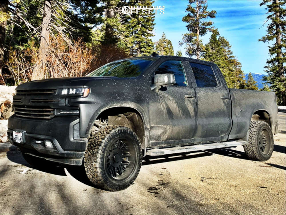 2019 Chevrolet Silverado 1500 with 20x10 -25 Cali Offroad Rawkon and 33 ...