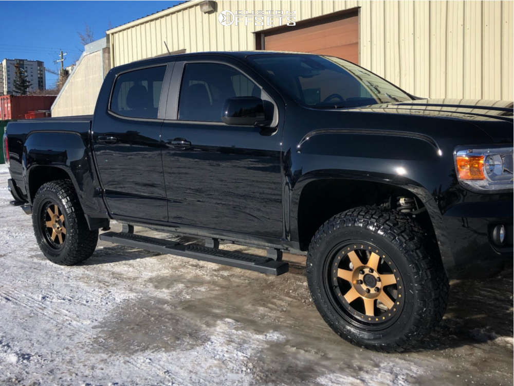 2017 GMC Canyon with 18x9 0 Mayhem Prodigy and 275/65R18 Nitto Ridge ...