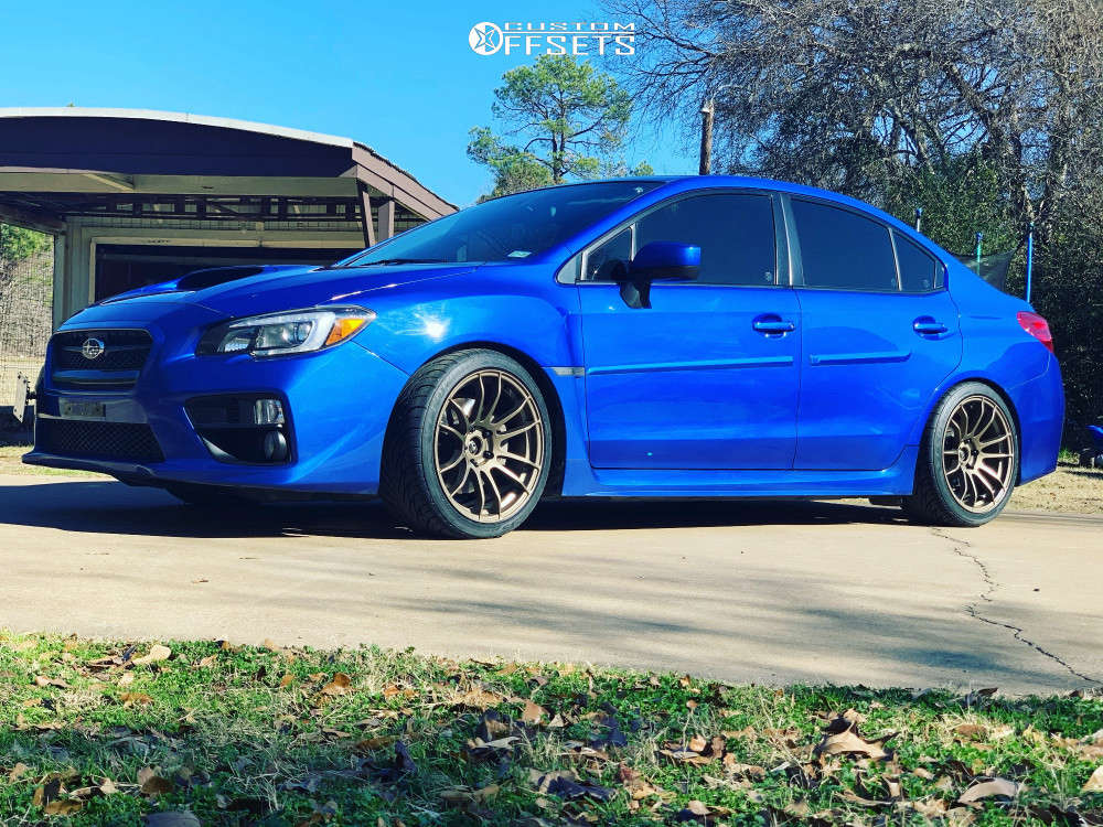 2015 Subaru WRX with 18x9.5 38 AVID1 AV20 and 255/35R18 Federal SS595 ...