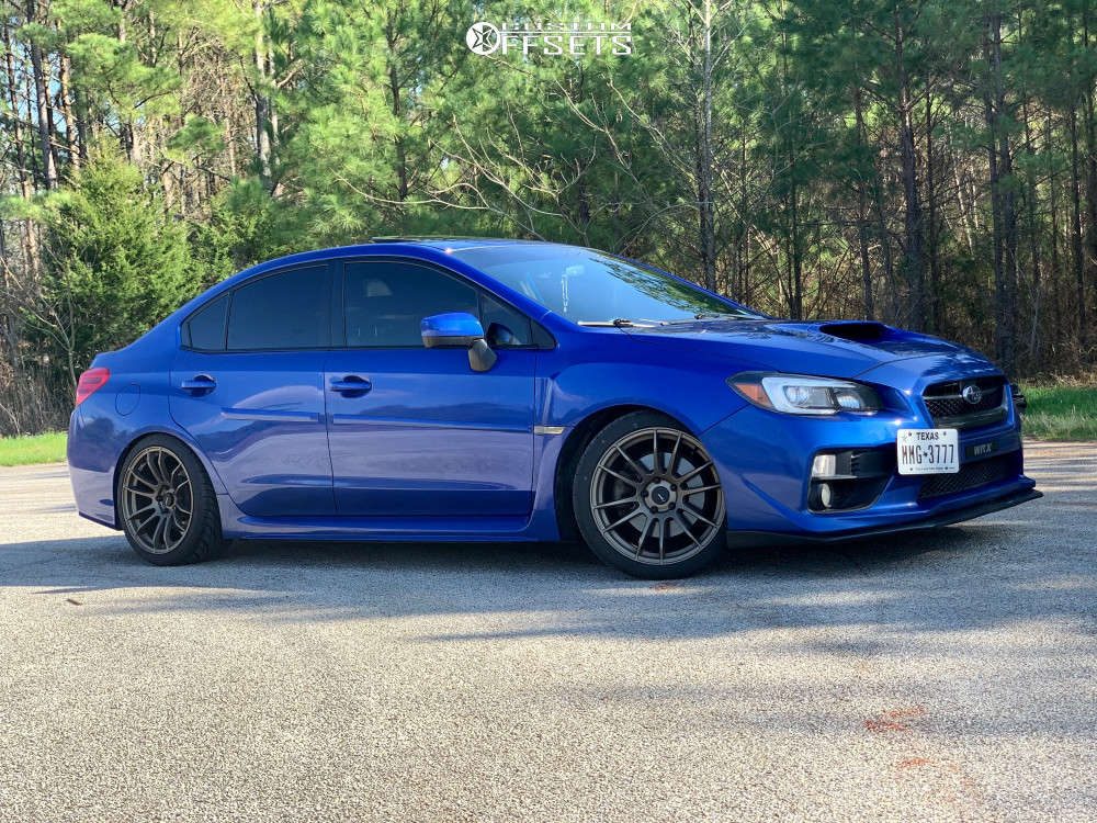 2015 Subaru WRX with 18x9.5 38 AVID1 AV20 and 255/35R18 Federal SS595 ...