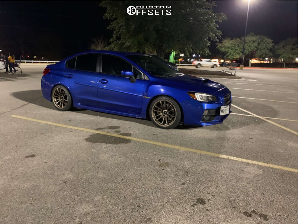 2015 Subaru WRX with 18x9.5 38 AVID1 AV20 and 255/35R18 Federal SS595 ...