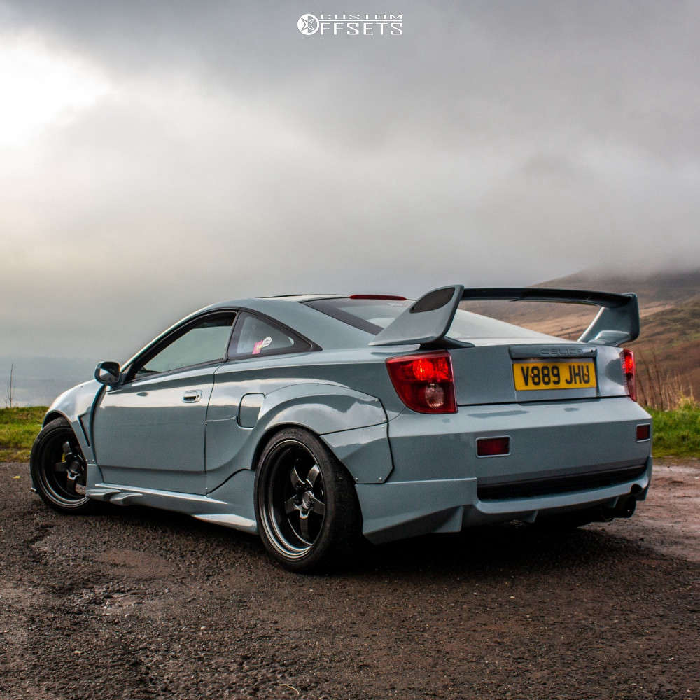 1999 Toyota Celica with 18x9.5 18 7Twenty Style 49 and 235 40R18 Kumho Ecsta and Lowering Springs Custom Offsets