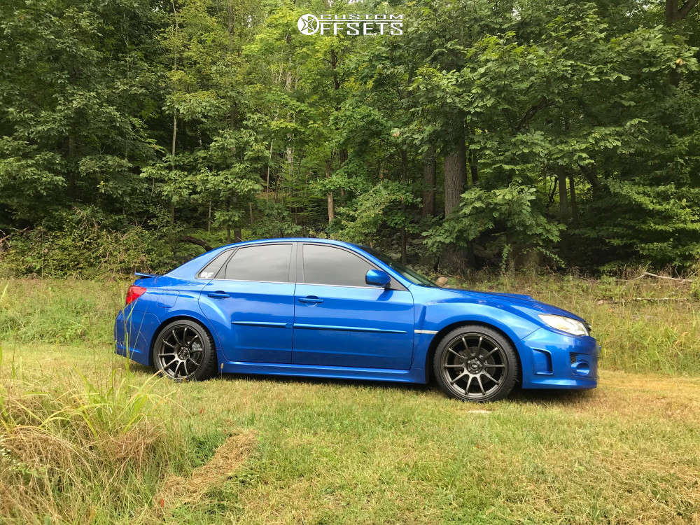 2012 Subaru WRX with 18x9 35 Rota G-force and 245/35R18 Michelin Pilot ...
