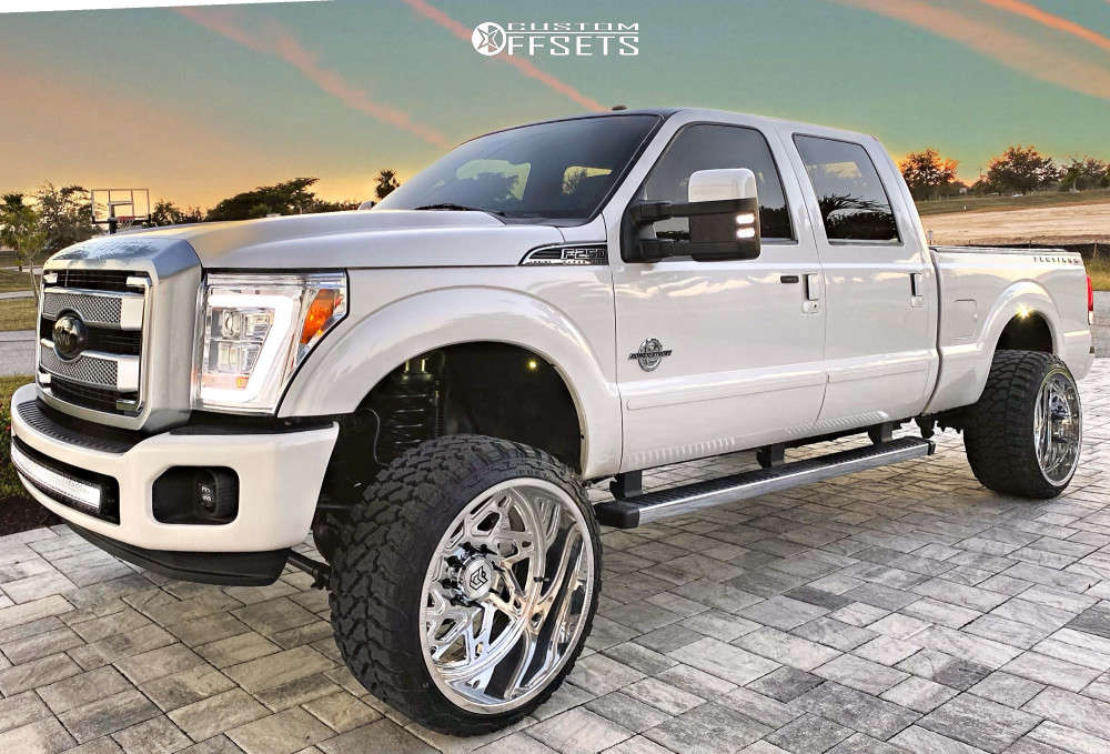 2013 Ford F-250 with 24x14 -76 Dropstars Forged F60p1 and 33/14.5R24 ...