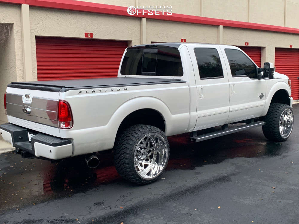 2013 Ford F-250 with 24x14 -76 Dropstars Forged F60p1 and 33/14.5R24 ...