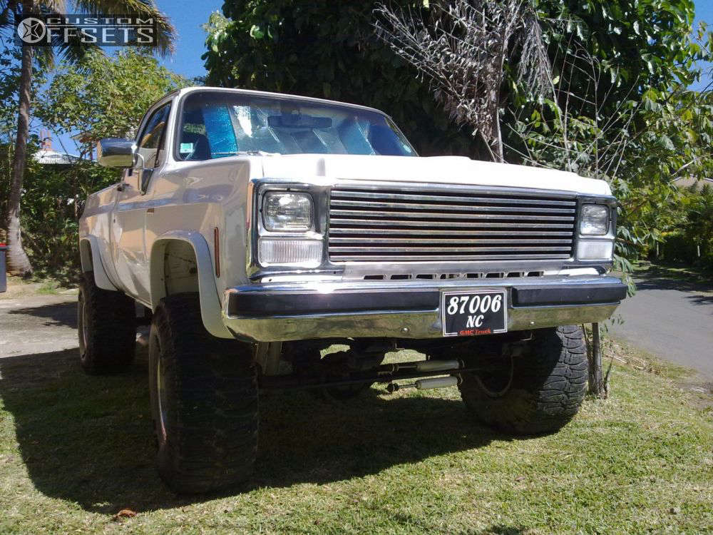1979 GMC K1500 with 15x12 -71 Axe Offroad 58 and 36/14R15 Super Swamper ...