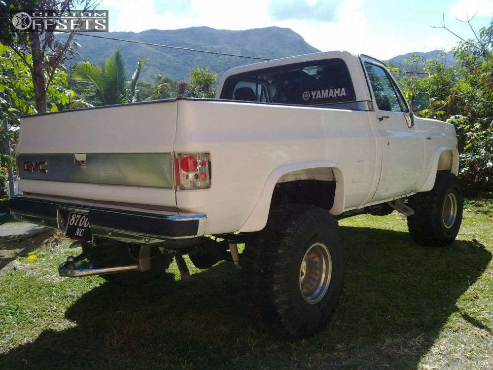 1979 GMC K1500 with 15x12 -71 Axe Offroad 58 and 36/14R15 Super Swamper ...