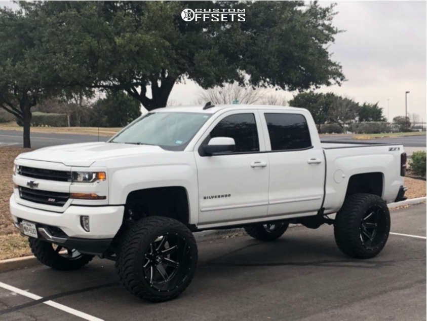 2017 Chevrolet Silverado 1500 with 24x14 -71 Hostile Alpha and 37/13 ...