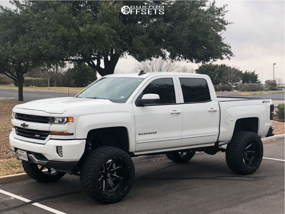 2017 Chevrolet Silverado 1500 with 24x14 -71 Hostile Alpha and 37/13 ...