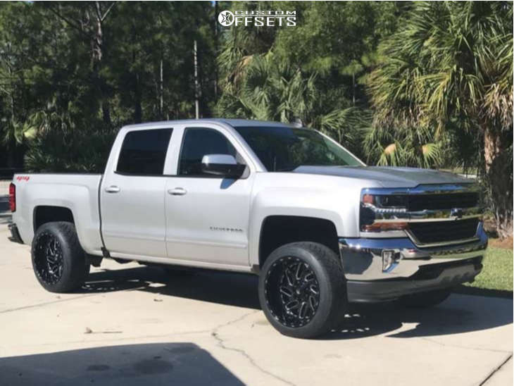 2018 Chevrolet Silverado 1500 with 22x12 -44 Fuel Triton D581 and 305 ...