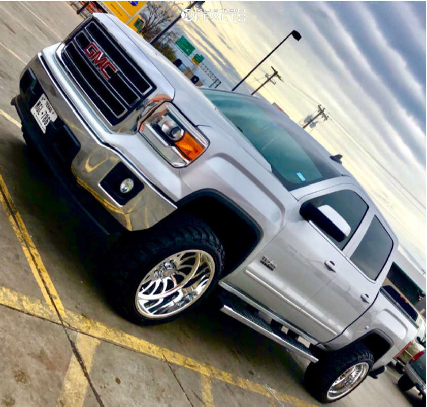 2015 GMC Sierra 1500 with 22x12 -51 Stealth Forged Creedmoore and 33/12 ...