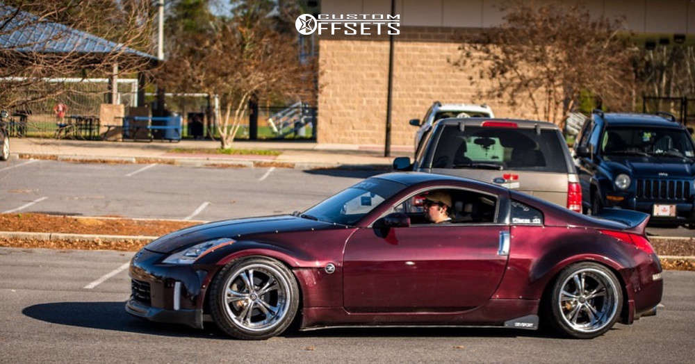 2004 Nissan 350Z with 18x12 -5 Weds Cerberus Ii and 275/40R18 Achilles ...