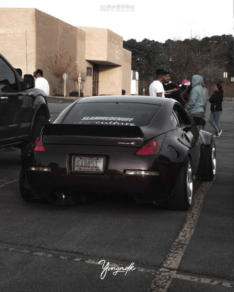 2004 Nissan 350Z with 18x12 -5 Weds Cerberus Ii and 275/40R18 Achilles ...