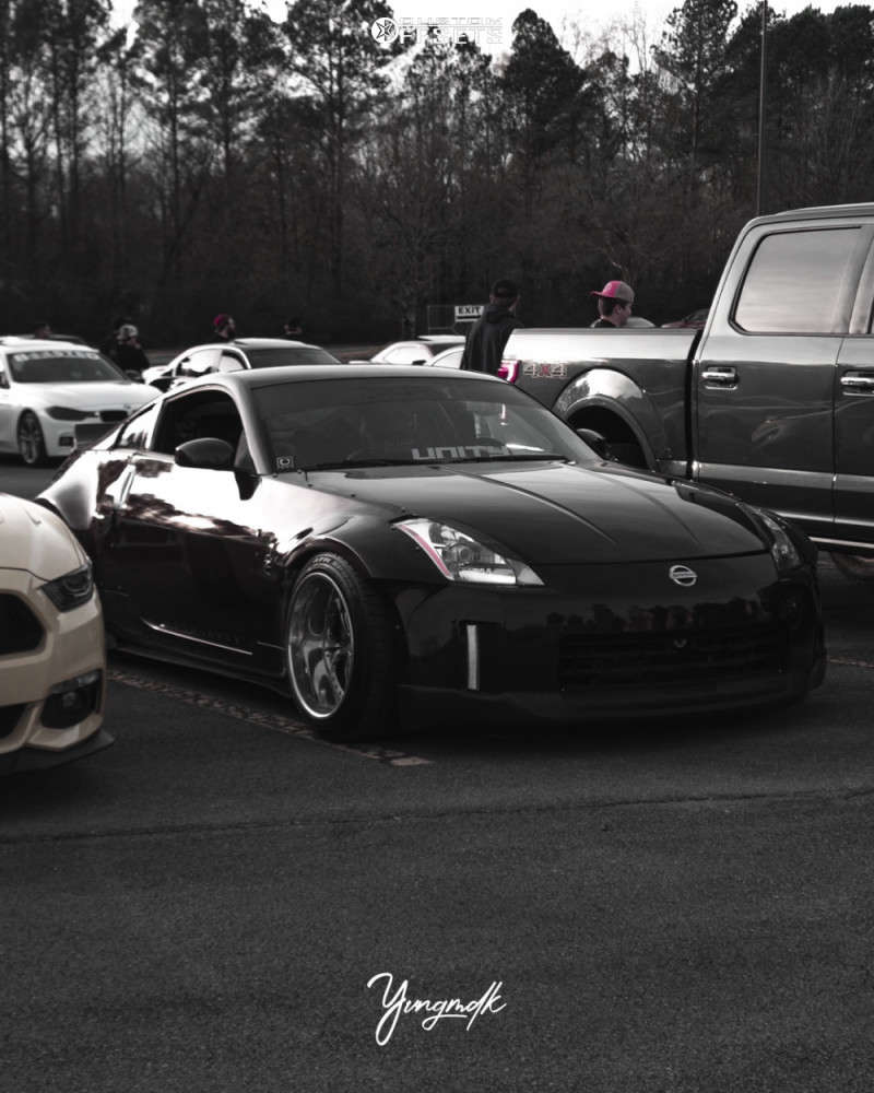 2004 Nissan 350Z with 18x12 -5 Weds Cerberus Ii and 275/40R18 Achilles ...