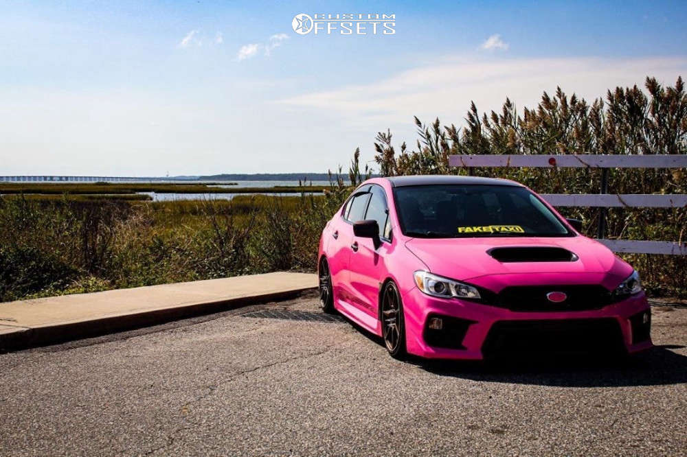 2018 Subaru WRX with 18x8.5 40 Enkei Tfr and 225/40R18 Hankook Optimo ...