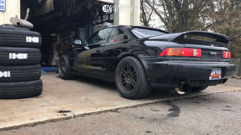 1991 Toyota MR2 with 17x9 22 Enkei RPF1 and 215/40R17 Federal 595 Rs-rr ...
