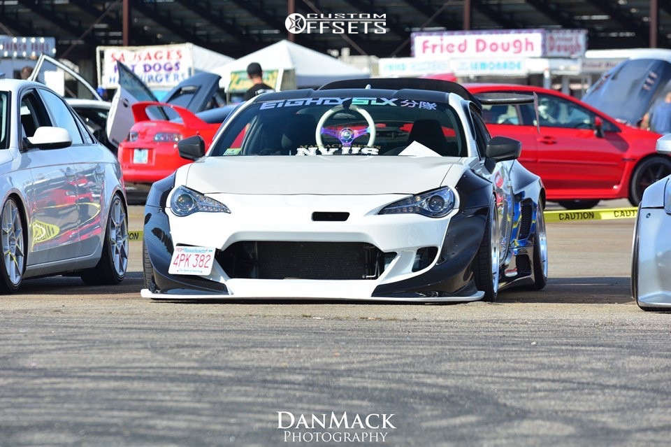 2017 Toyota 86 with 18x9.5 -14 Volk Te37v and 245/35R18 Falken Azenis ...