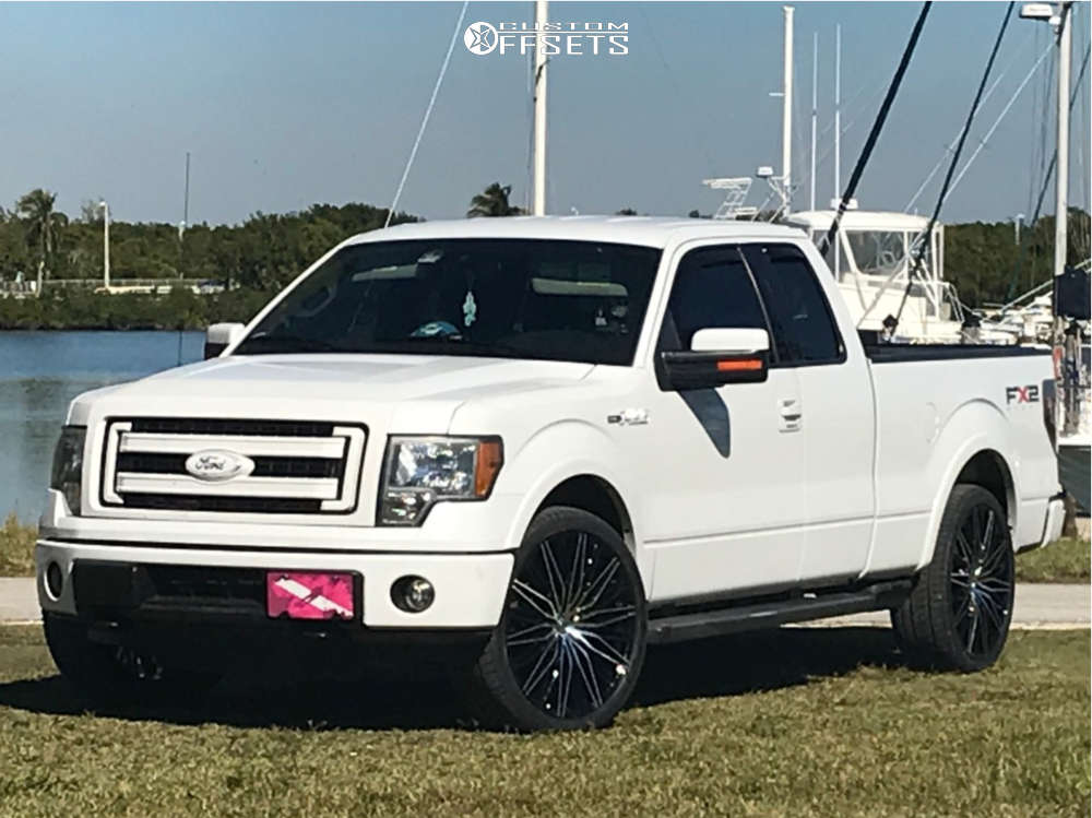 2009 Ford F-150 with 24x9 18 Azara AZA-522 and 295/35R24 Delinte D8 ...