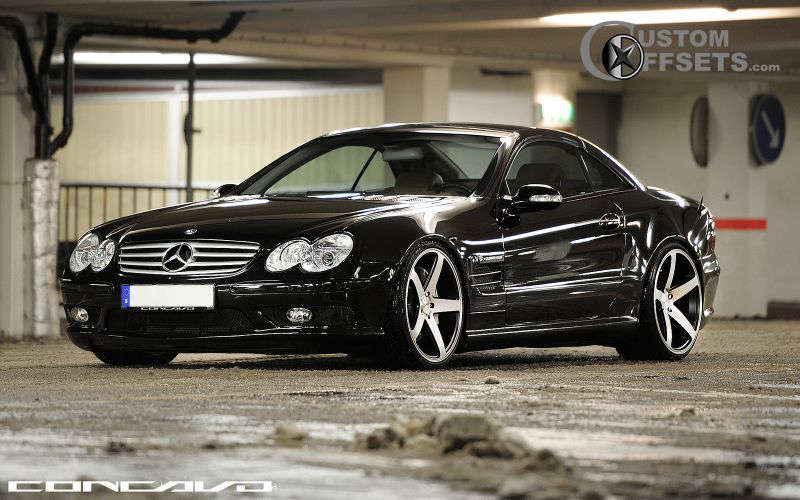 2009 Mercedes-Benz SL550 with 20x9 20 Concavo Wheels CW5 and 245/30R20 ...