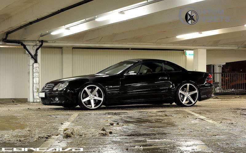 2009 Mercedes-Benz SL550 with 20x9 20 Concavo Wheels CW5 and 245/30R20 ...