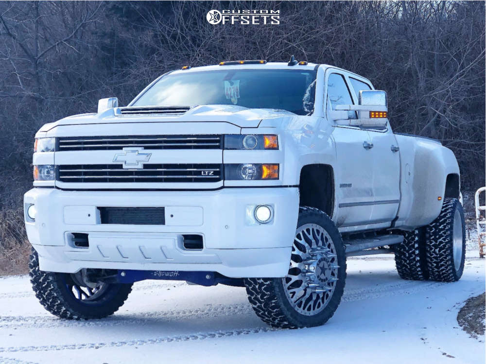 2019 Chevrolet Silverado 3500 HD with 24x8.25 -169 American Force Evo ...