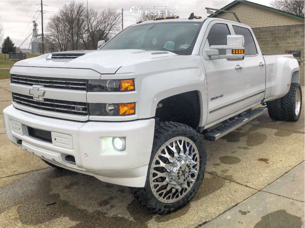 2019 Chevrolet Silverado 3500 HD with 24x8.25 -169 American Force Evo ...